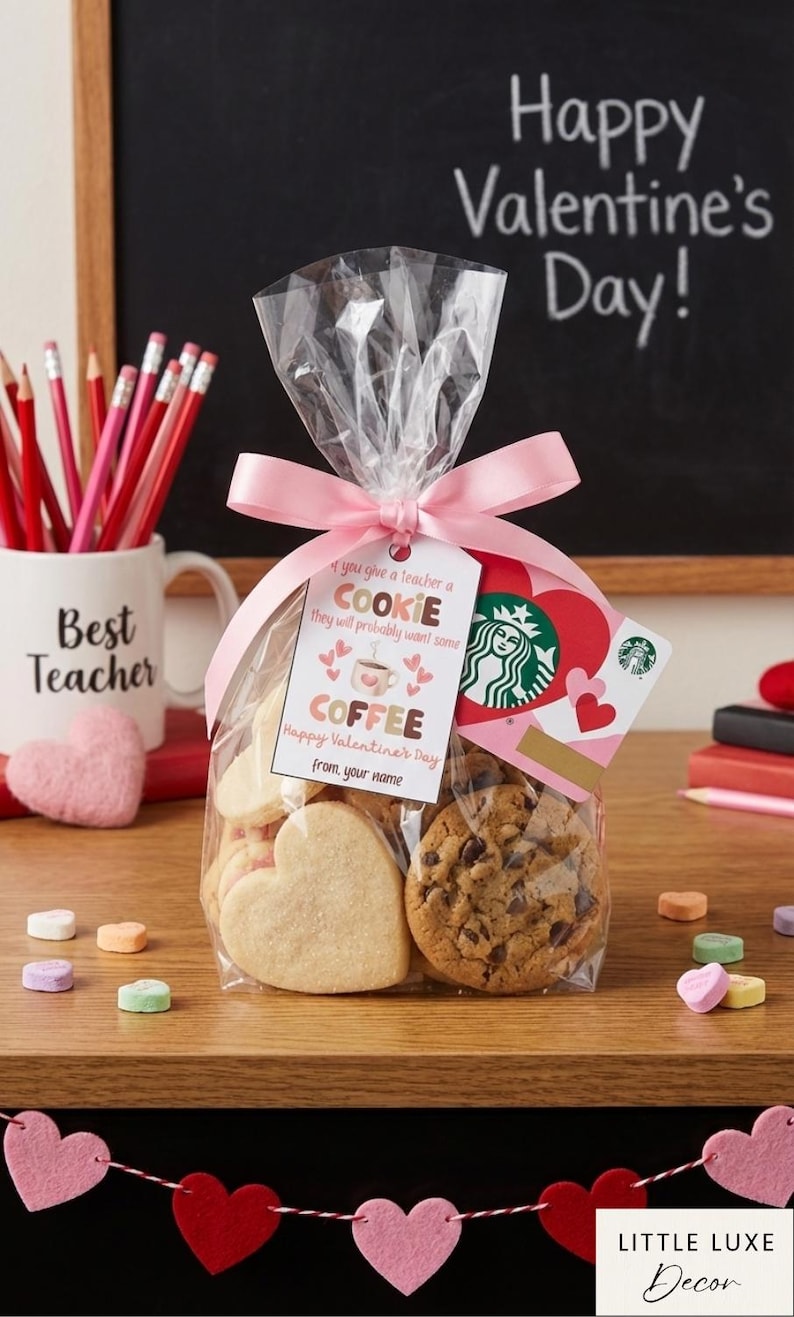 Editable Valentine's Day Teacher Gift Tag | If You Give A Teacher A ...