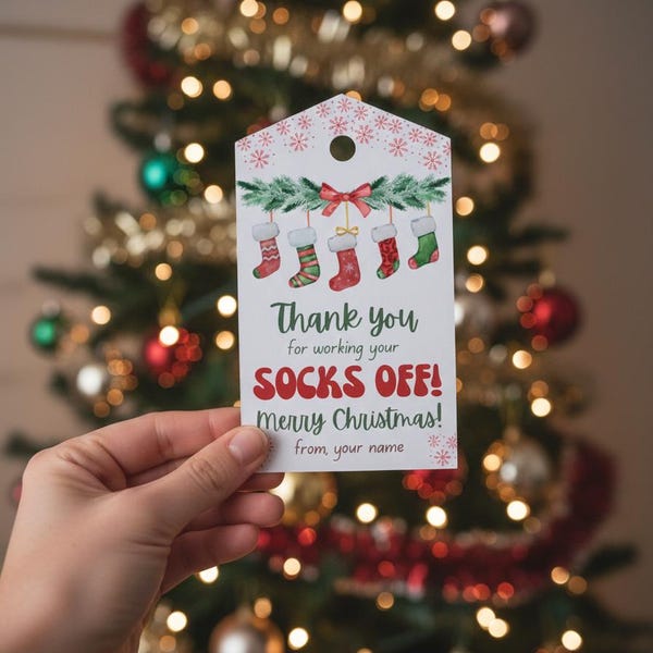 Christmas Socks Tag - Etsy