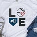 Baseball SVG LOVE Custom Fastpitch Tshirt Dad Heart Mom Little League ...