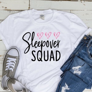 Sleepover SVG PNG Squad Sleepover Sublimation Print Watercolor Girls ...