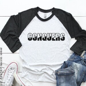 Conquers Svg Conquer Football Baseball Volleyball Fastpitch Track Love ...