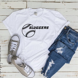 Sluggers Baseball SVG Mom Fastpitch Softball Tee Ball Little League ...