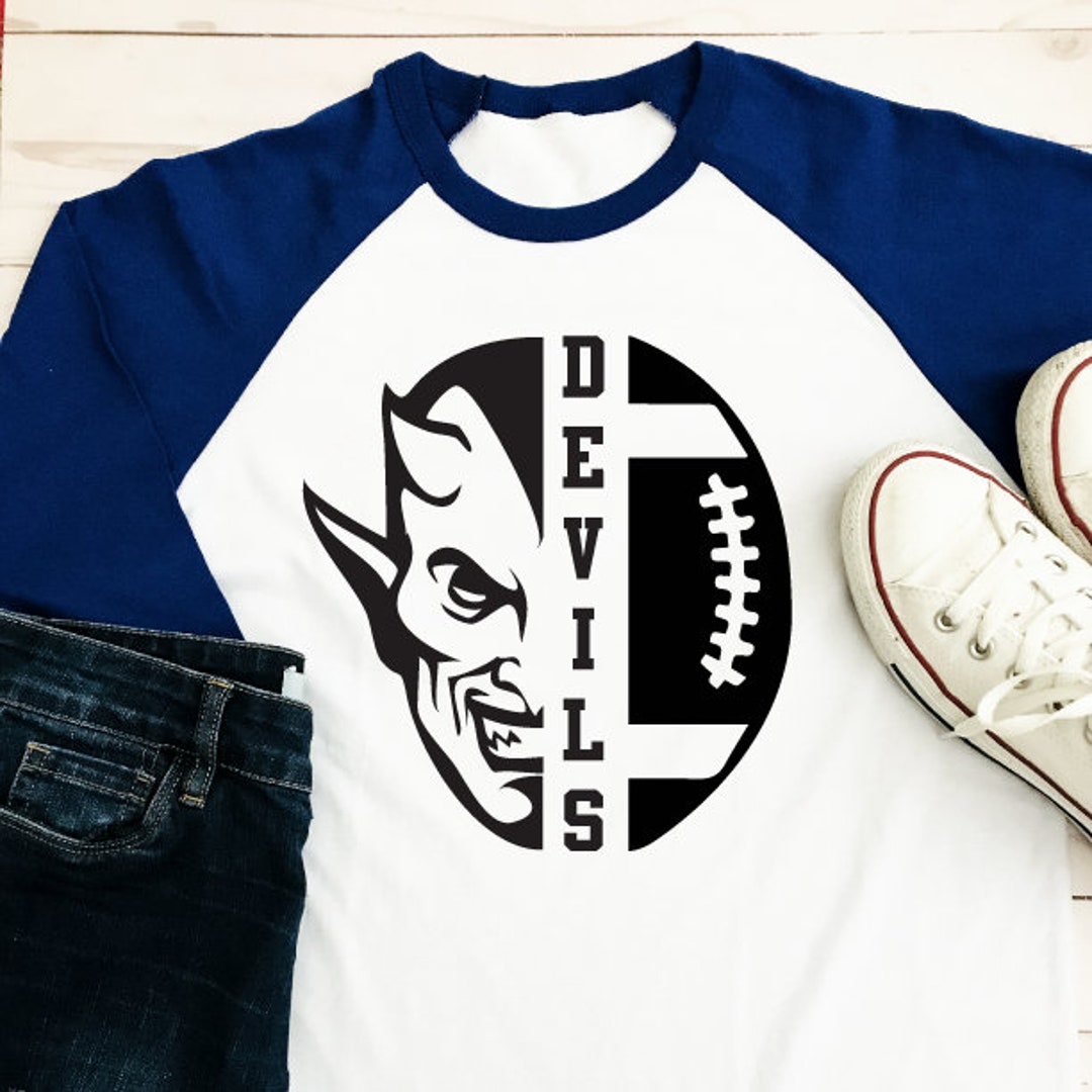 Devils Football SVG Devil T-shirt Design Mascot Tailgate Grunge Mom ...