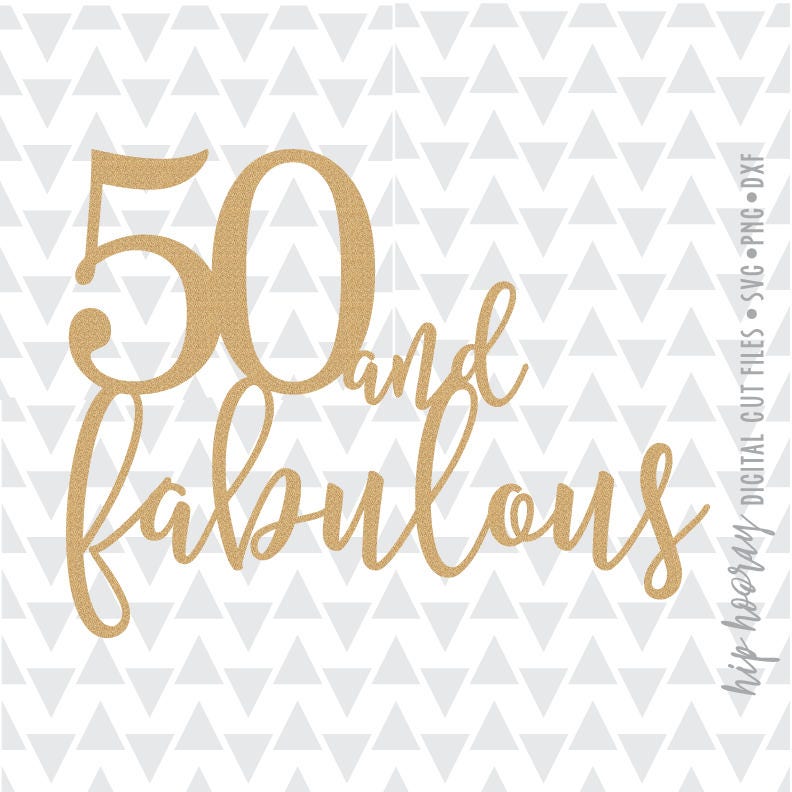 Fifty And Fabulous Fiftieth 50th Birthday Cake Topper Etsy