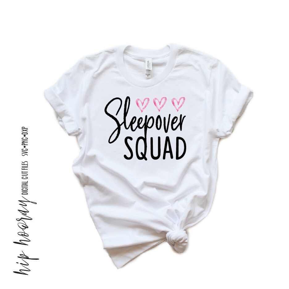 Sleepover SVG PNG Squad Sleepover Sublimation Print Watercolor - Etsy