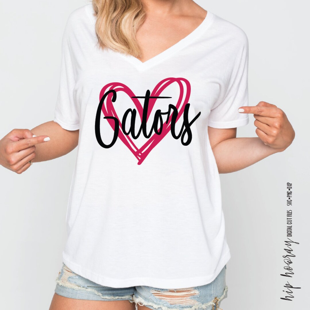 Gators SVG Heart Volleyball Booster Club Football Soccer Band Baseball ...