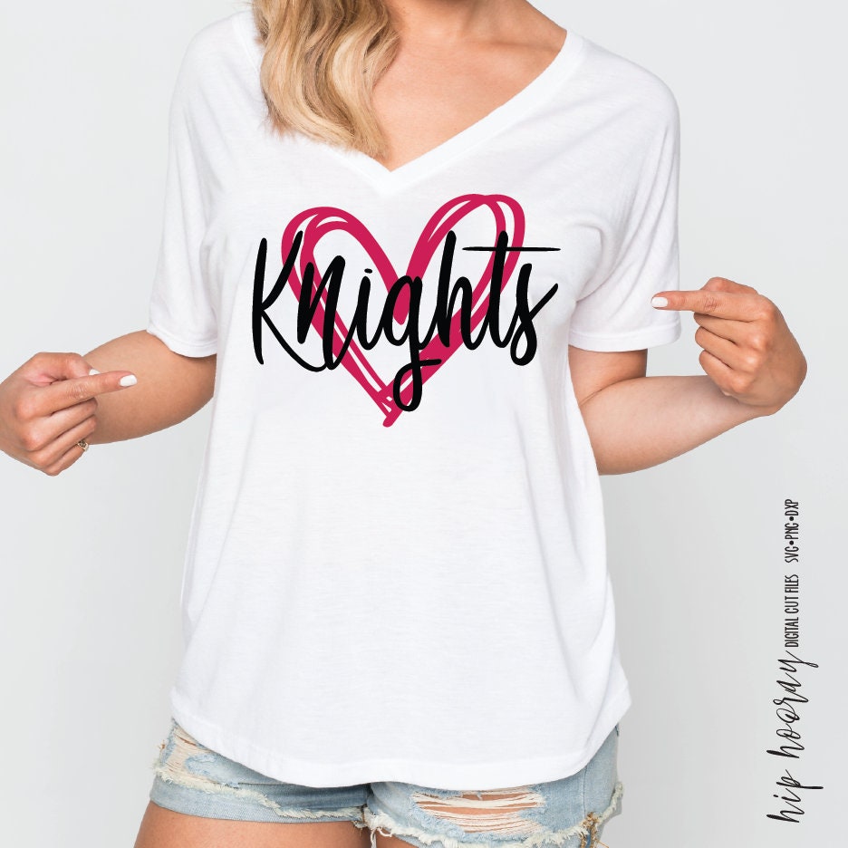 Knights Heart SVG Volleyball Basketball Football Track Knight Mom T ...