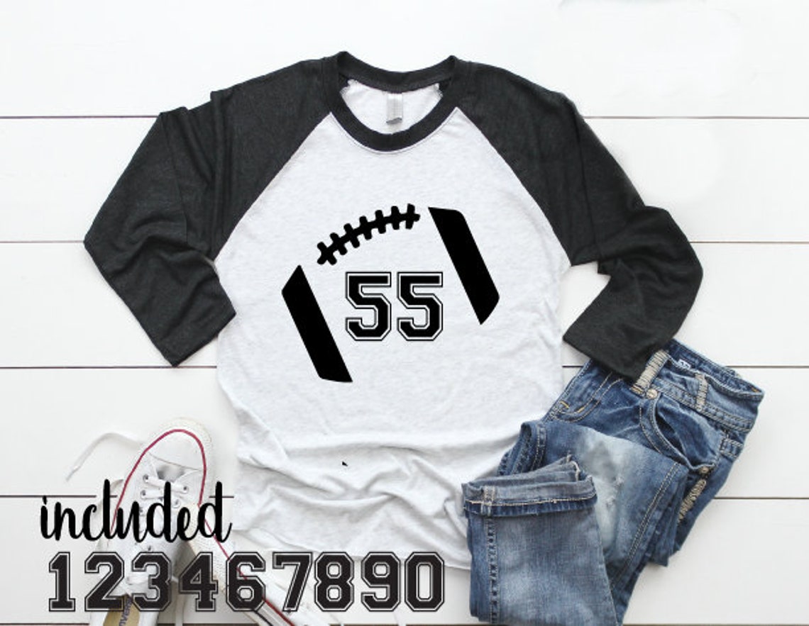 Football Jersey Number SVG Football Love Mom Tshirt School - Etsy