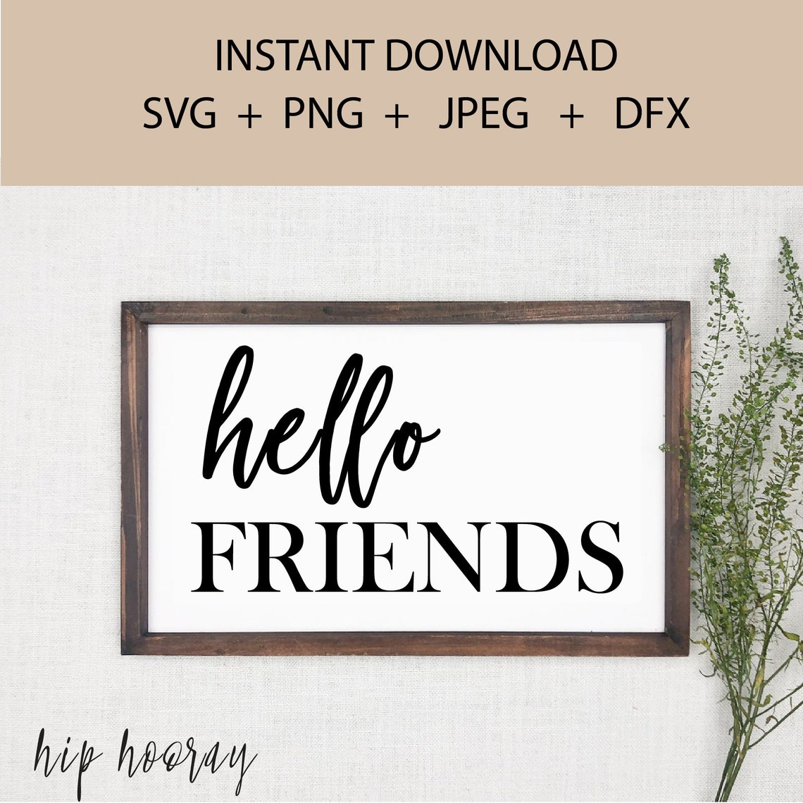 Hello Friends SVG Welcome to Our Home Farmhouse Welcome Round Wreath ...