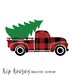 Christmas Truck SVG Solid Green Buffalo Plaid SVG Tree Farm Nordic Hand ...