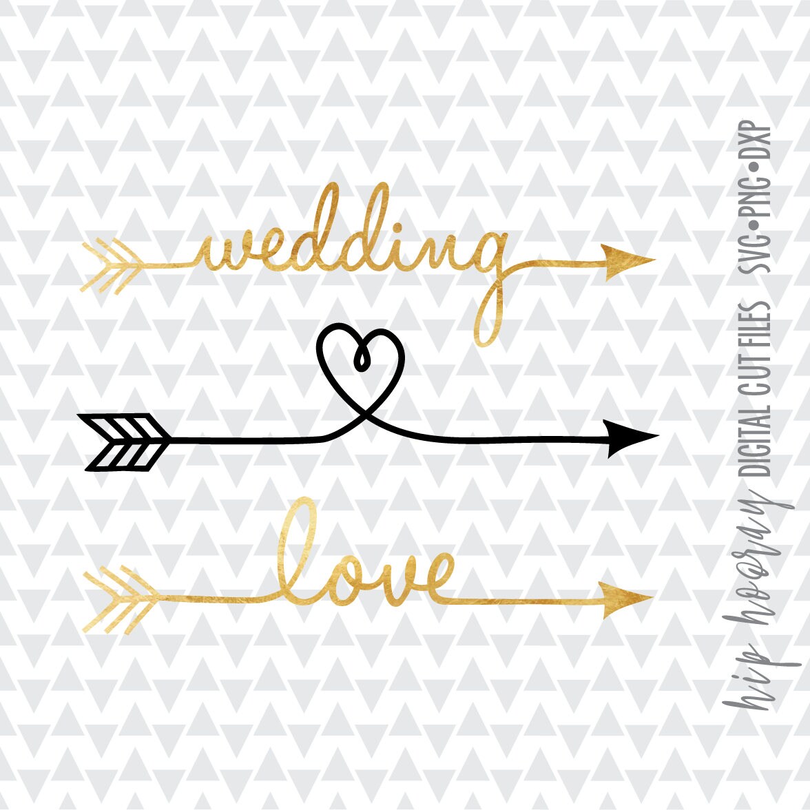 Love Heart Arrows Wedding Boho Svg Dxf Png Ai Pdf Jpg Heart Wedding ...