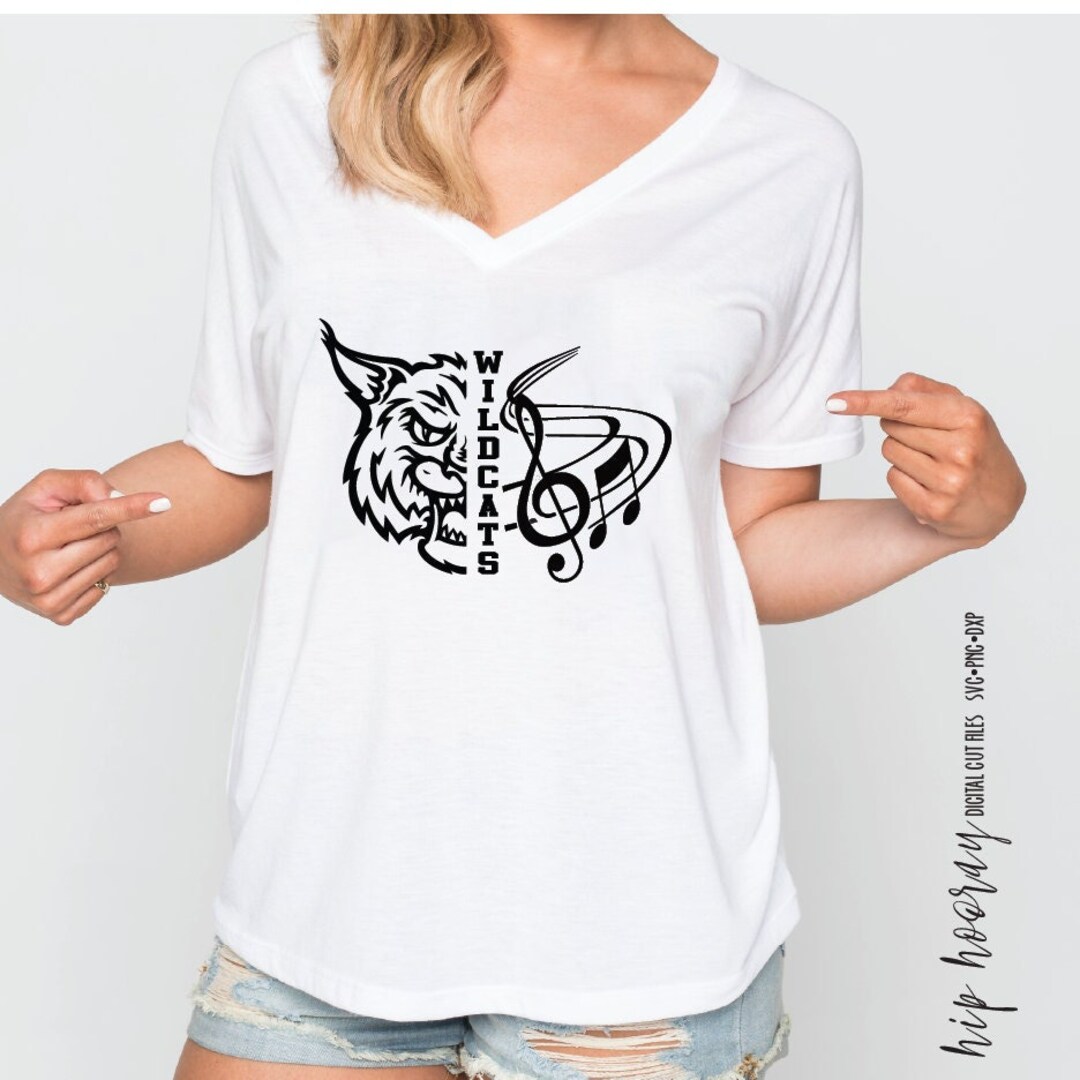 Wildcat Band SVG Music, Warrior Marching Band, Music Note, Tshirt ...