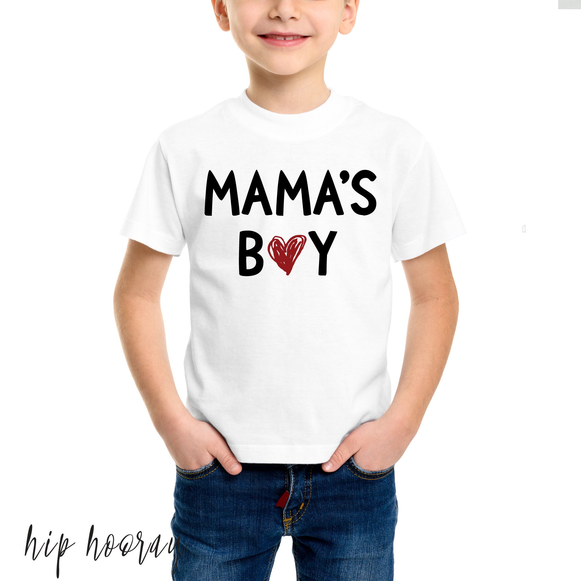 I Love My Mama Boy Mamas Boy Mom Valentine Valentines Day Tee Shirt ...