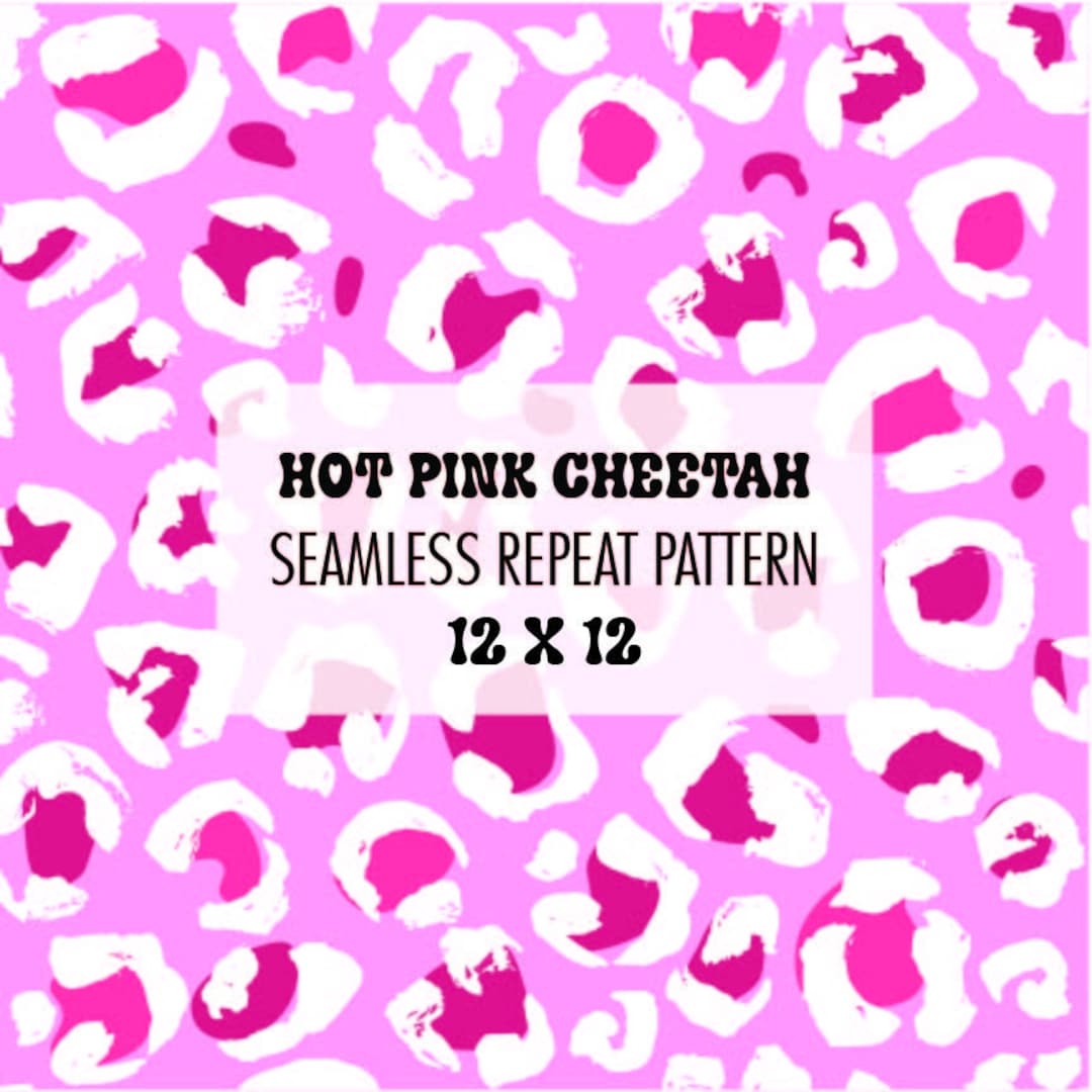 Hot Pink Cheetah Seamless Pattern for Valentine's Day Cheetah Print ...