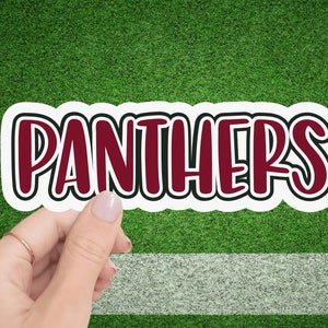Panthers Sticker Svg Cut File Sticker Digtal Download Panther Football ...