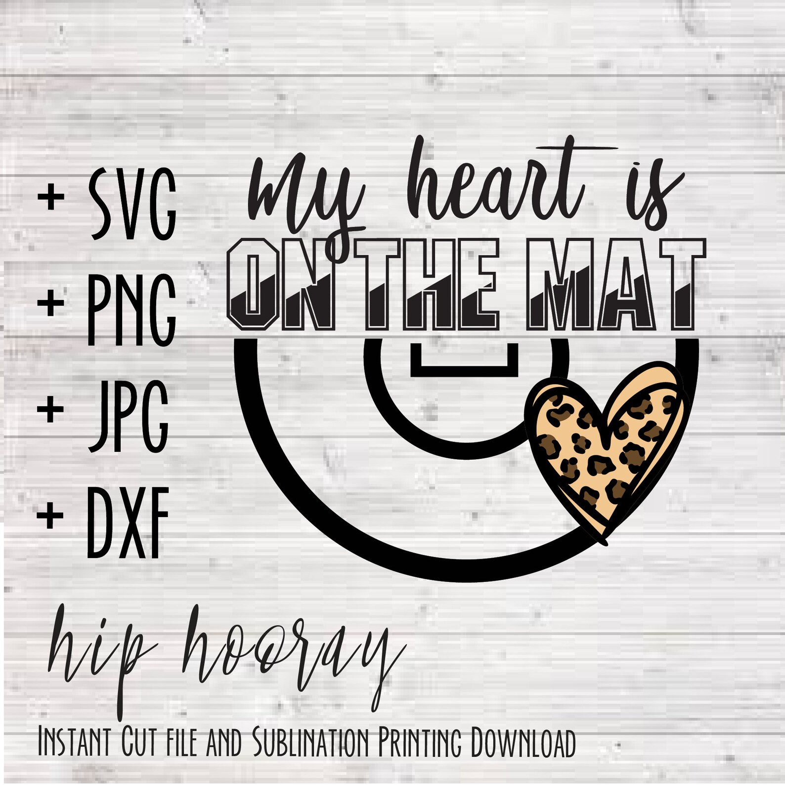 Wrestling SVG PNG Sublimation Print My Heart is on the Mat Mom - Etsy