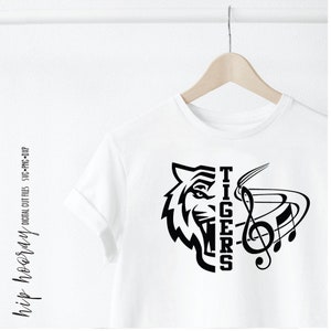 Tigers Band SVG Music Tiger Drill Team Marching Band, Music Note ...