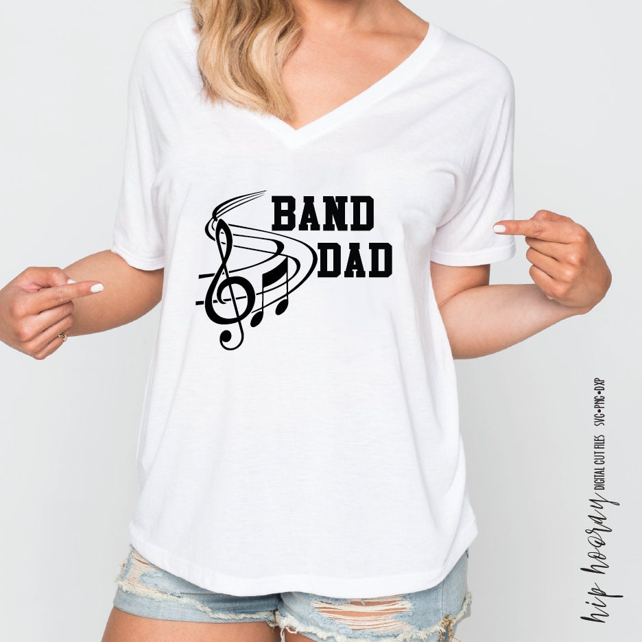 Band DAD SVG Music Marching Band Music Note Dad Tshirt | Etsy