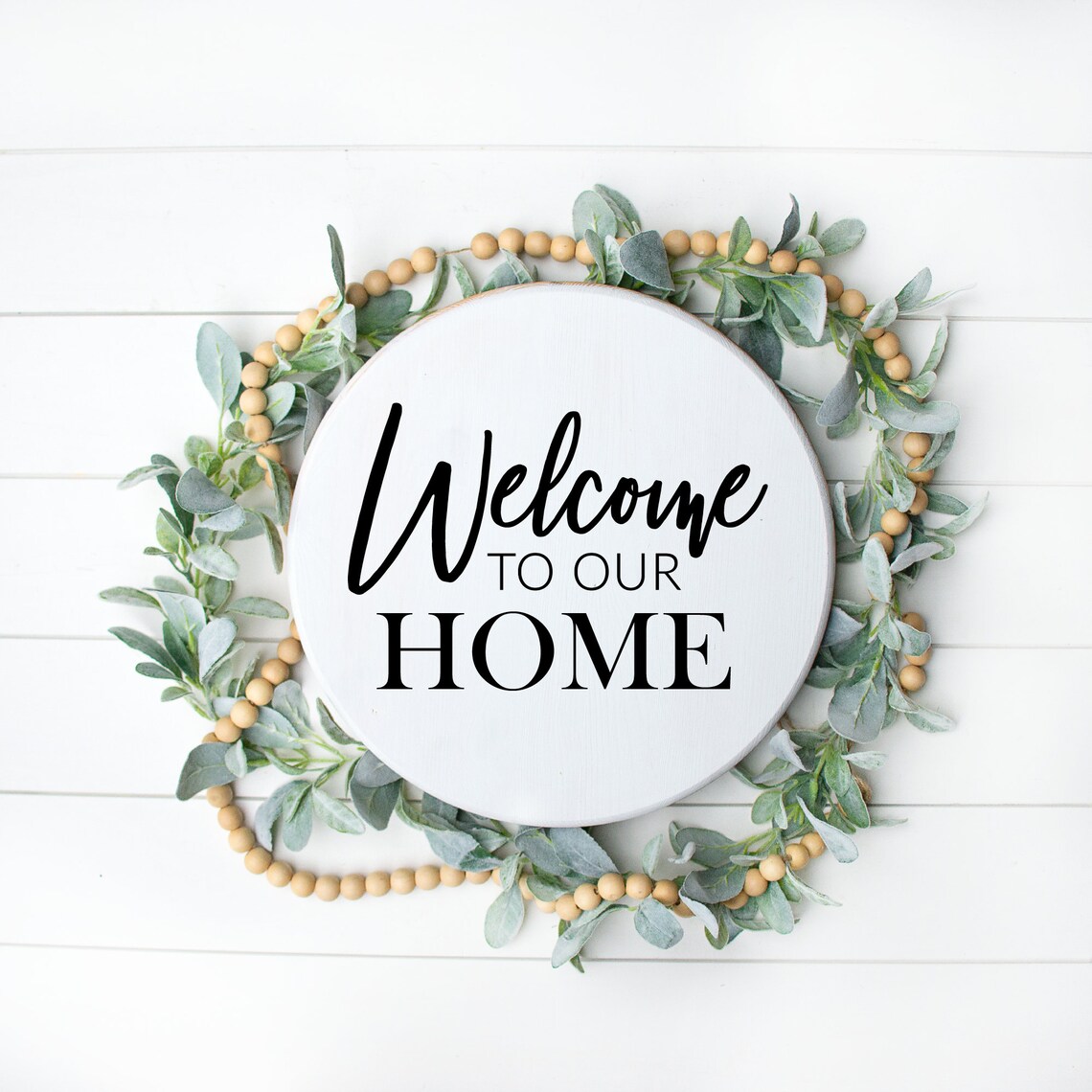 Welcome SVG Welcome to our Home Sign Front Door Circle Sign | Etsy