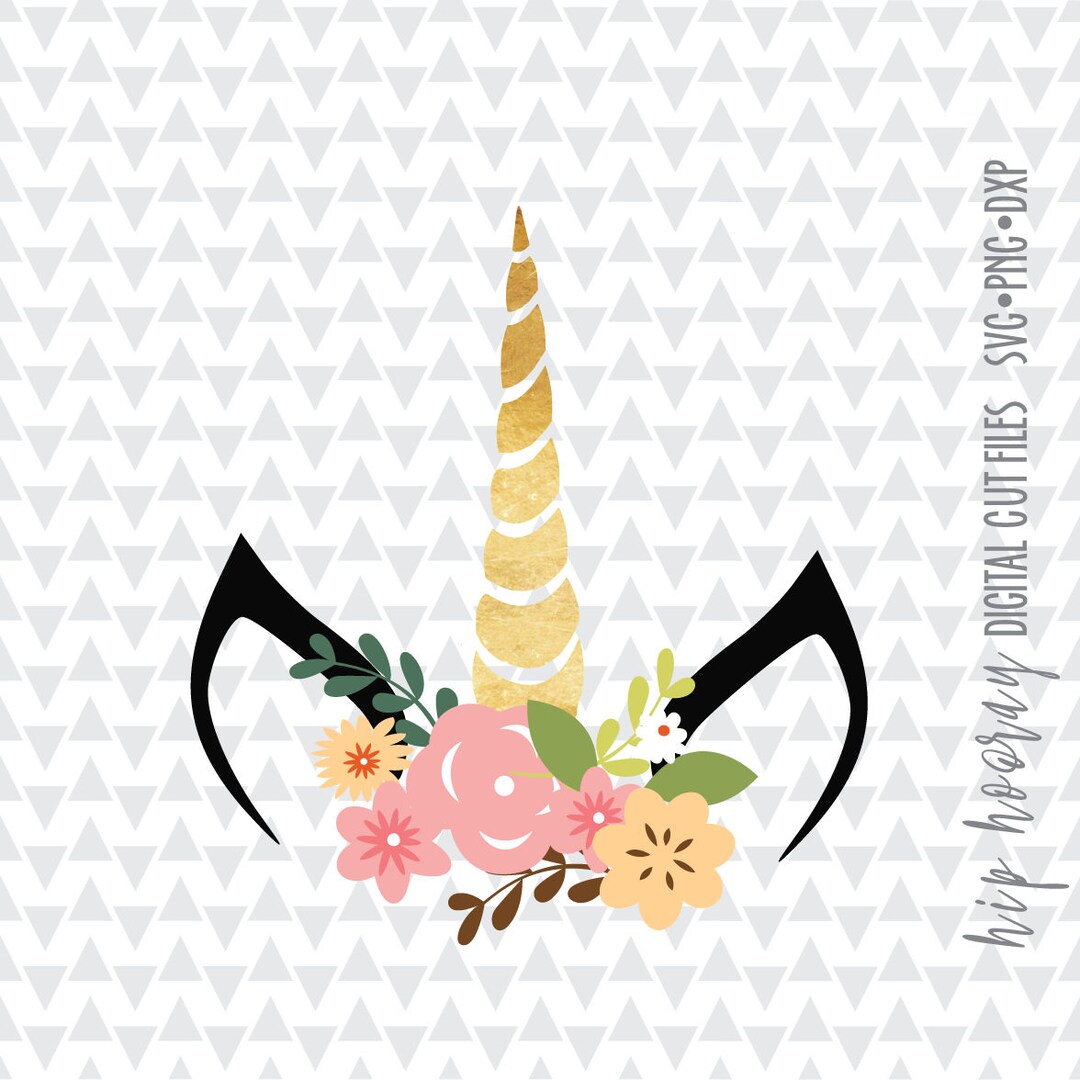 Unicorn Horn SVG Easter Eyelashes Spring Face Floral Rabbit Spring ...