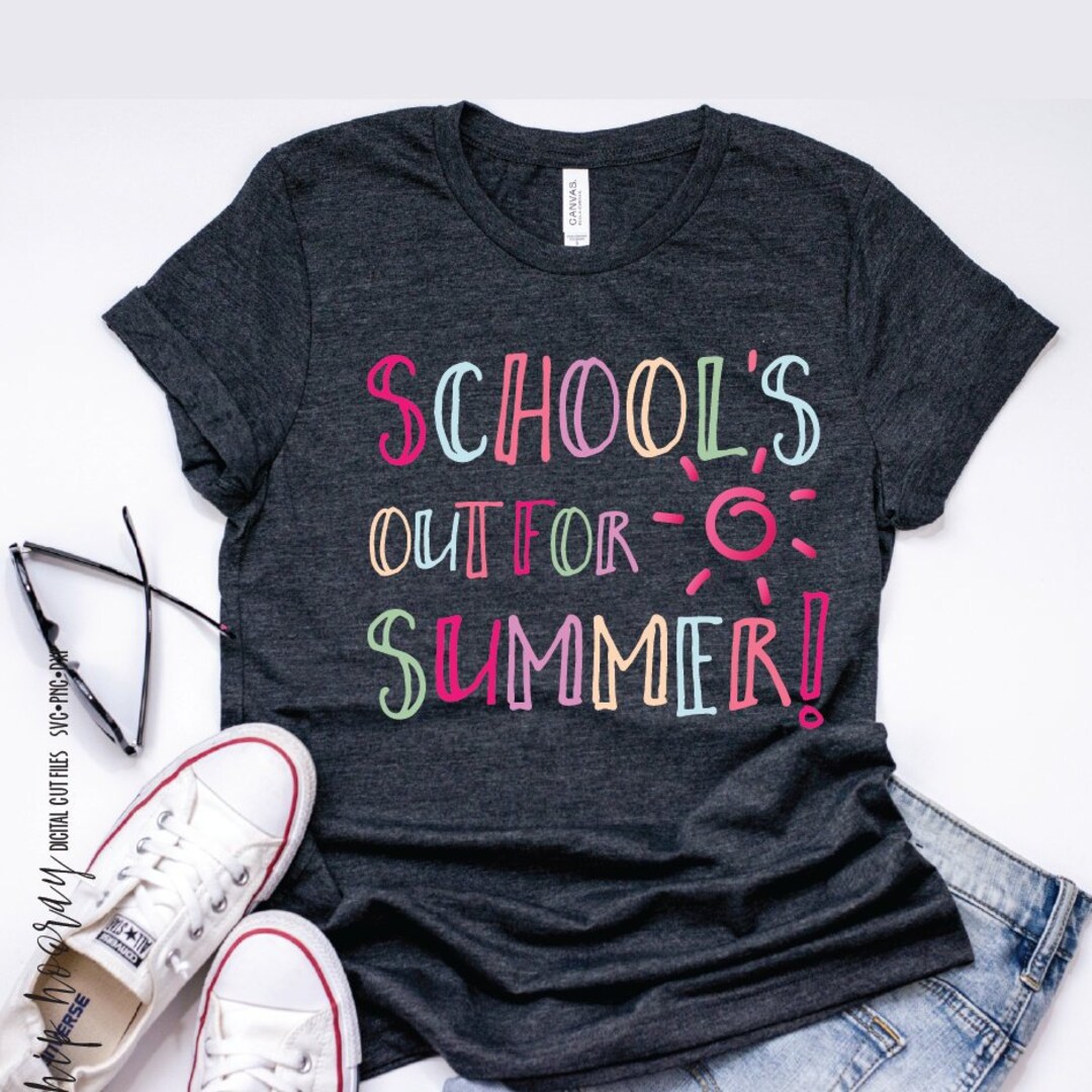 Schools Out Summer Teacher Last Day of School Vacation Tee Shirt Print ...