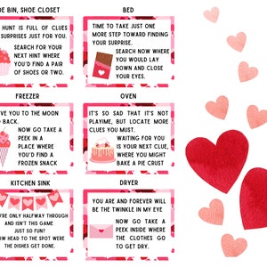 Valentines Day Scavenger Hunt Treasure Clue Activity for Kids ...