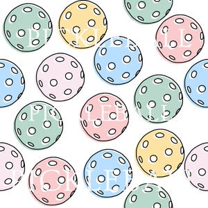 Pickleball Seamless Pattern PNG Repeating Set Preppy Sports Core Pickle ...
