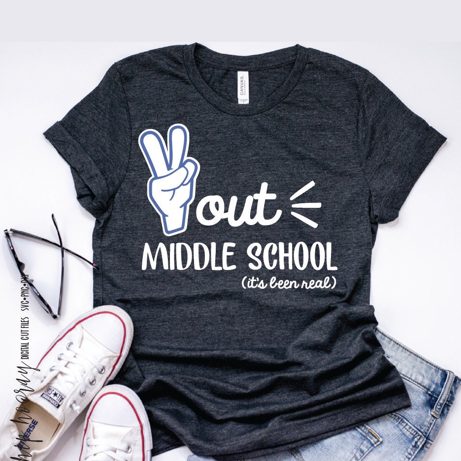 Peace Out Middle School SVG Junior High SVG Out Summer Teacher - Etsy