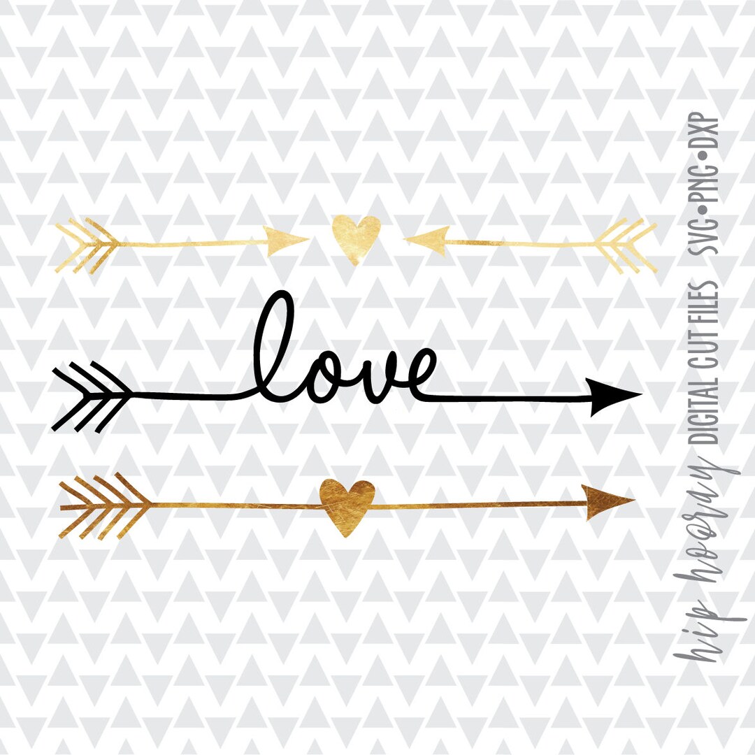 Love Heart Arrows Set Boho Svg Dxf Png Ai Pdf Jpg Heart Wedding Cameo ...