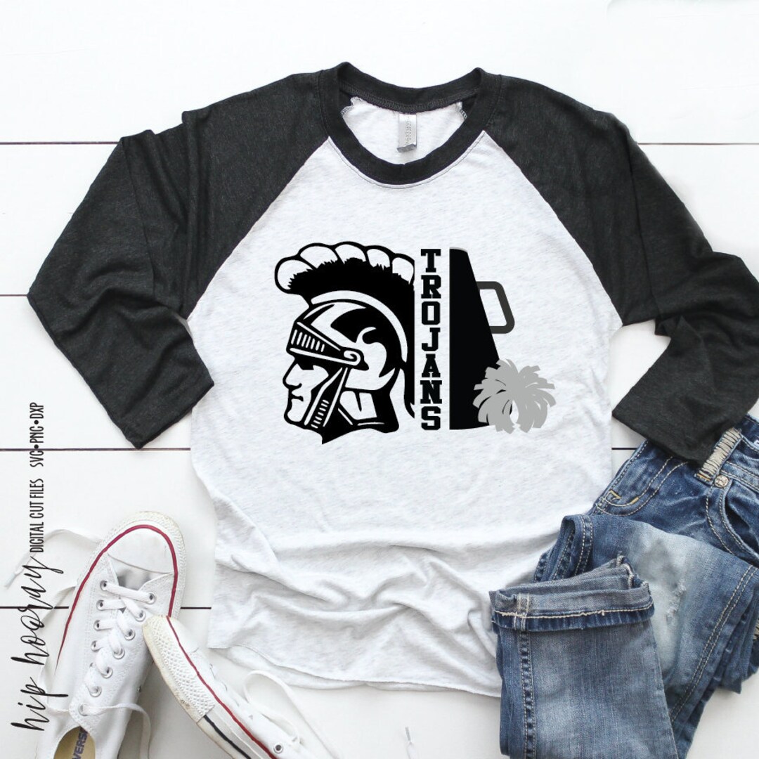 Trojan Cheer SVG Squad Basketball Mom T-shirt Design Mascot Pep ...