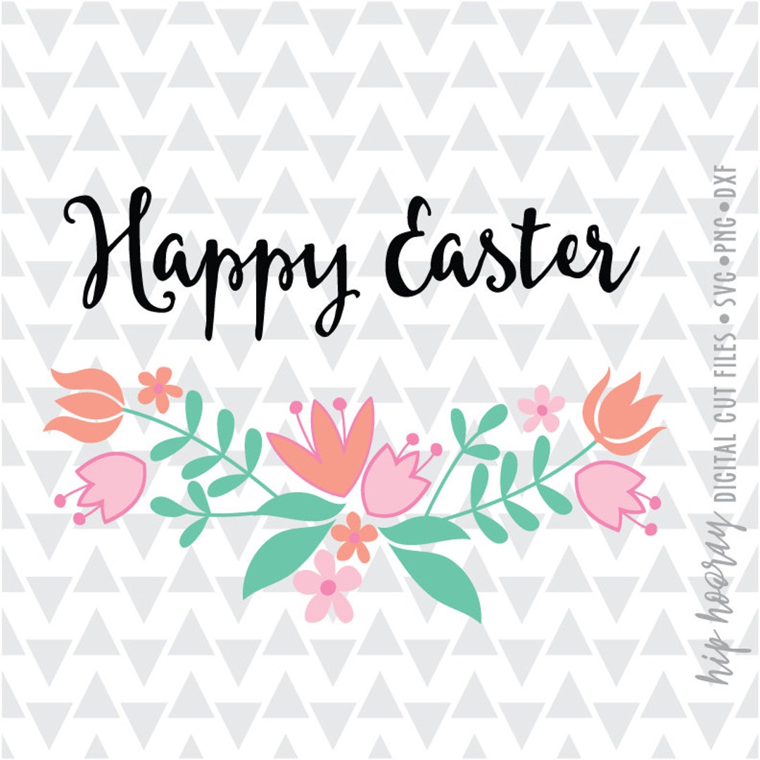 Easter Spring Flower Branch Tulips SVG, DXF, EPS, Png Files for Cutting ...