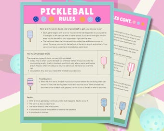 Pickleball Rules - Etsy