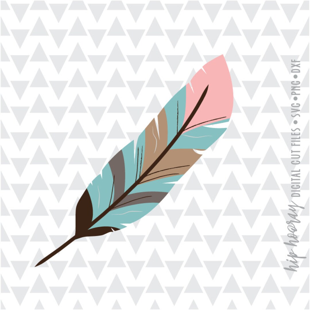Feather Boho Style Printable Boho Svg Dxf Png Heart Nursery Cameo Cut ...