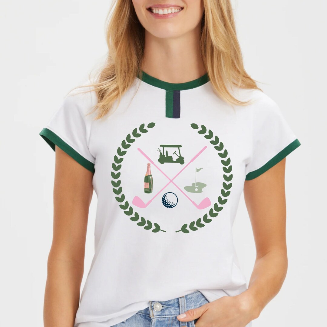 Golf Logo PNG, Social Club Clipart Cart Girl Trendy Preppy Golf Shirt ...