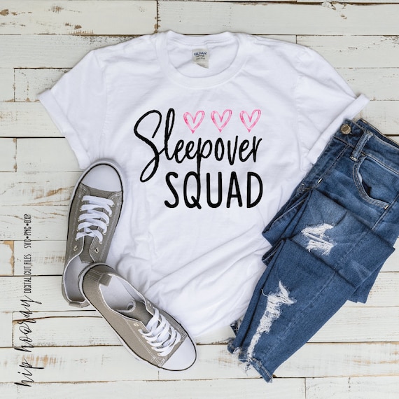 Sleepover SVG PNG Squad Sleepover Sublimation Print Watercolor - Etsy