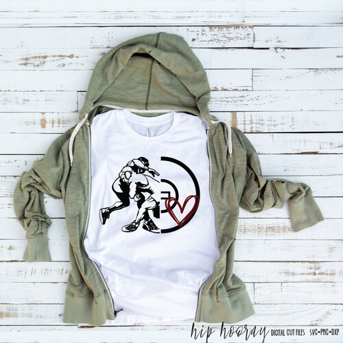 Wrestling SVG My Heart is on the Mat Mom Tee Shirt Love | Etsy