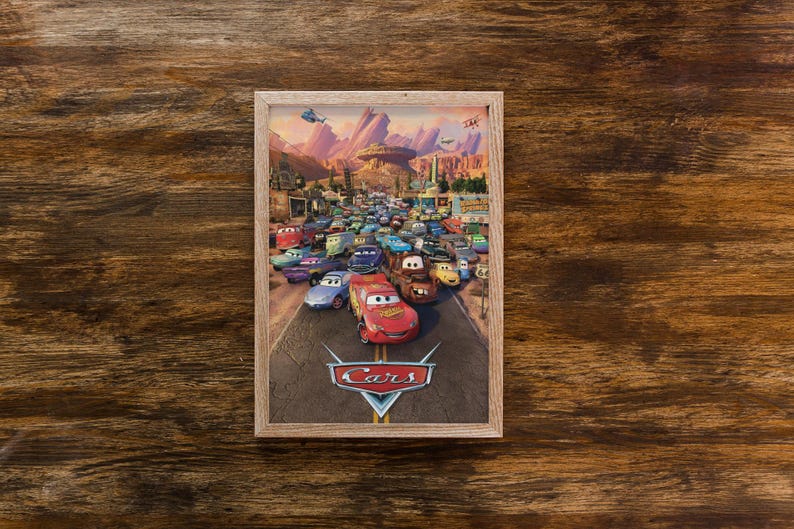 Disney Cars Movie Poster – Lightning Mcqueen & Mater – Pixar Cars Wall ...