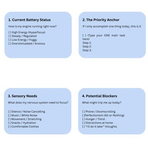 ADHD Dopamine Menu Printable Bundle | Daily Brain Check in & Weekly ...
