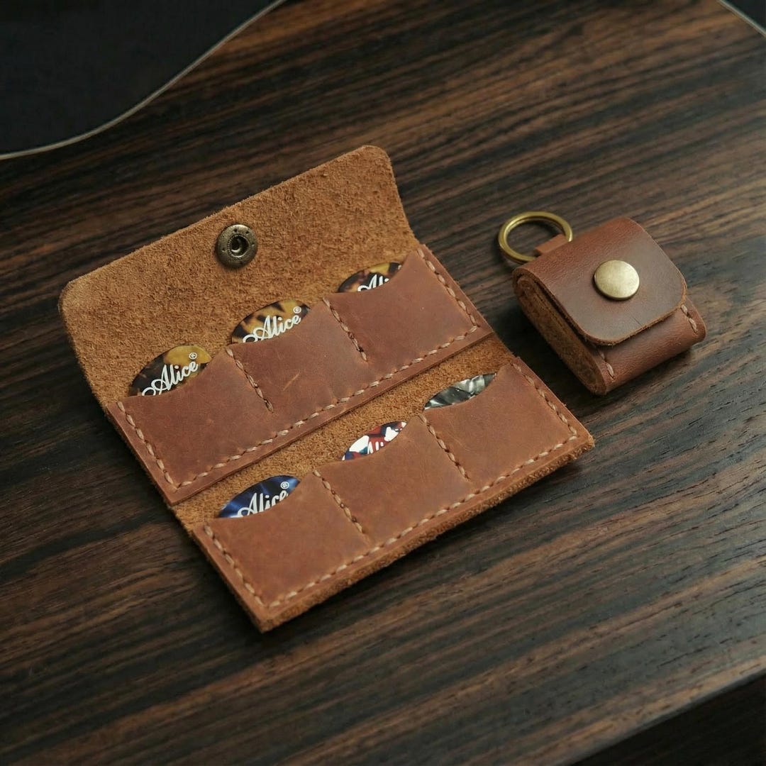 Personalized Guitar Pick Holder,leather Guitar Pick Case,leather Pick ...