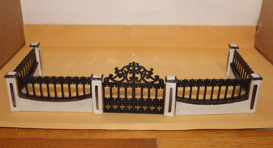 Lemax Dickensvale Porcelain Iron Gate & Wall Set of 5 - Etsy