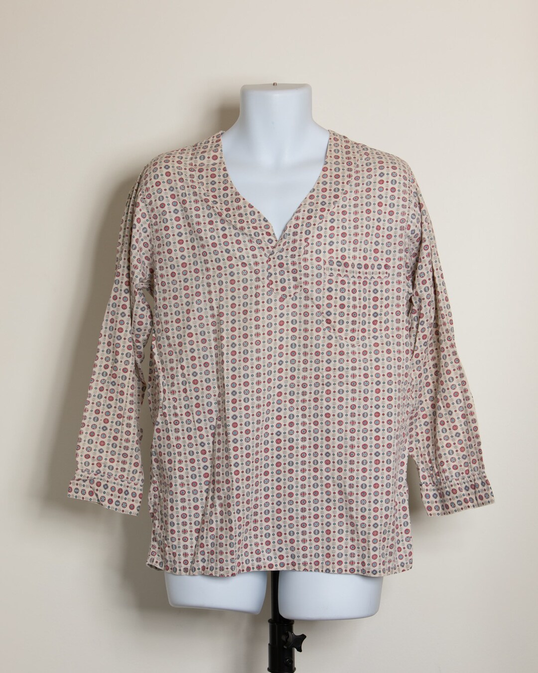 Vintage Mens Pajama Top Royal Knight - Etsy