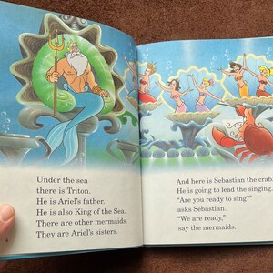 90s the Little Mermaid Ariel Above the Sea Hardcover Childrens Book - Etsy