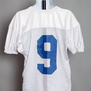 90s White and Blue Number 9 Football Jersey S-M - Etsy