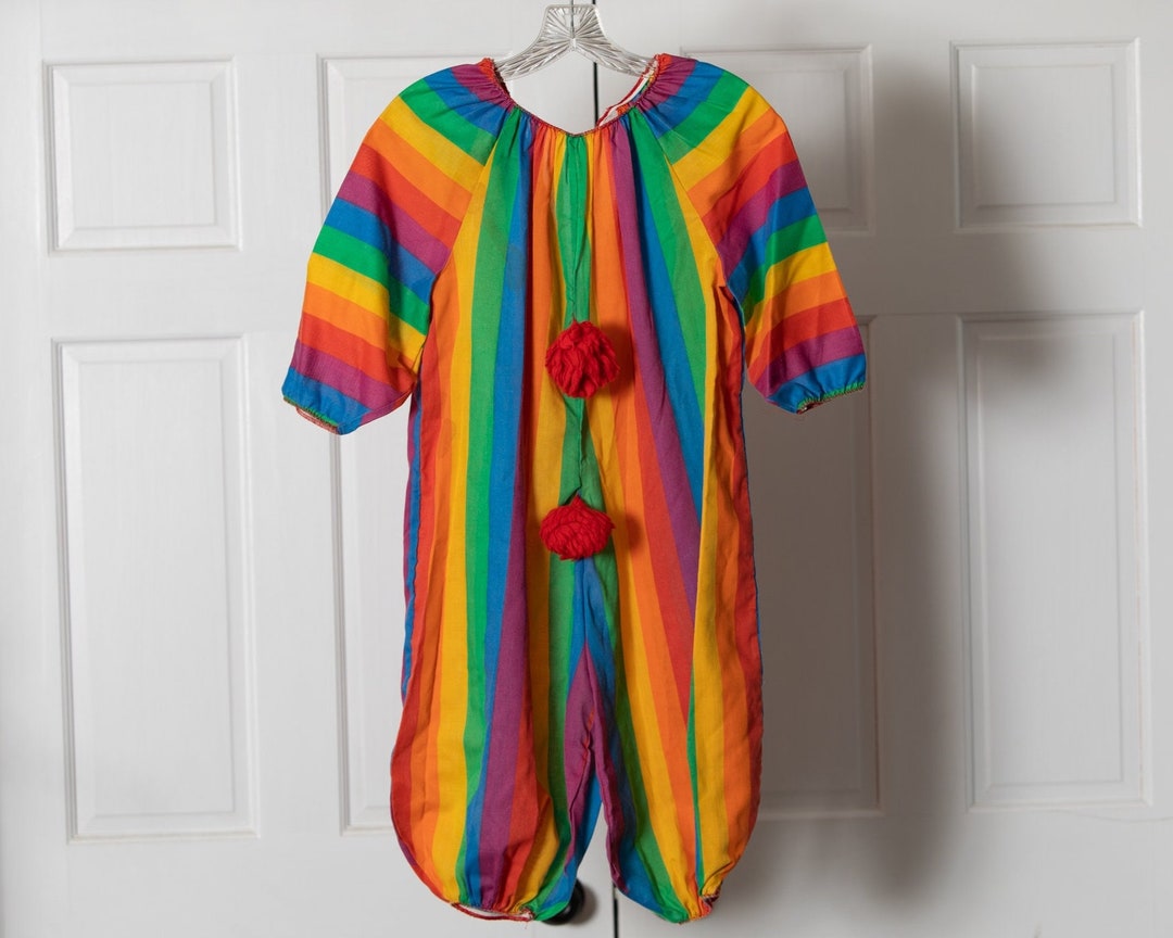 Vintage Homemade Children's Rainbow Clown Costume - Etsy