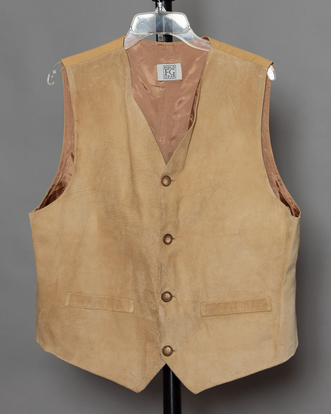 80s 90s Light Colored Leather Vest FIELD GEAR | Etsy