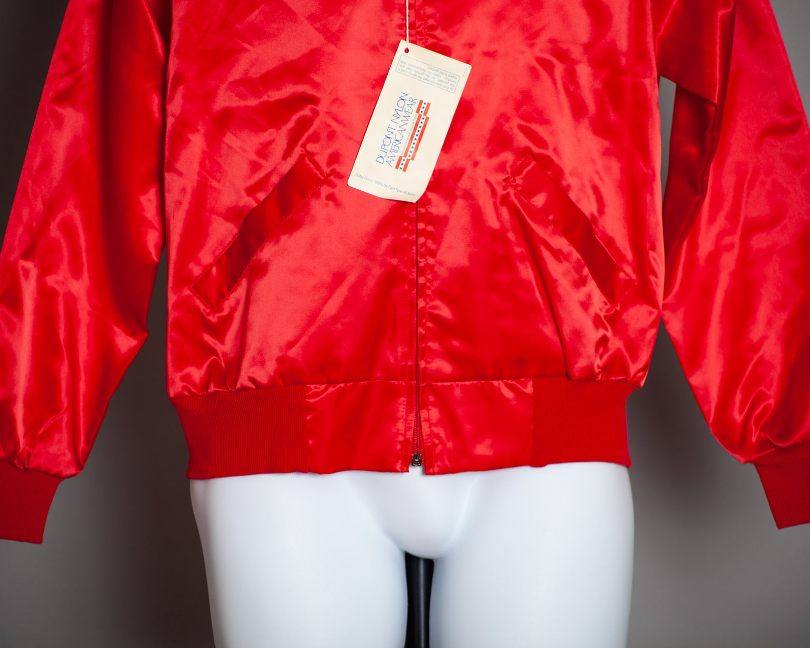 70s 80s Shiny Red Nylon Athletic Jacket - Etsy