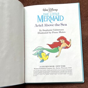 90s the Little Mermaid Ariel Above the Sea Hardcover Childrens Book - Etsy