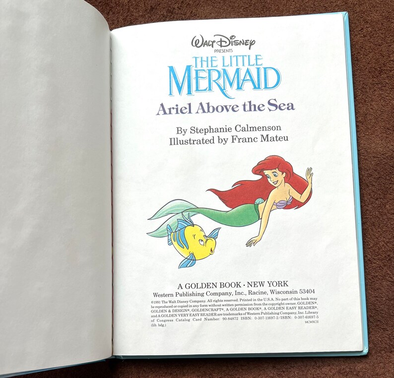 90s the Little Mermaid Ariel Above the Sea Hardcover - Etsy