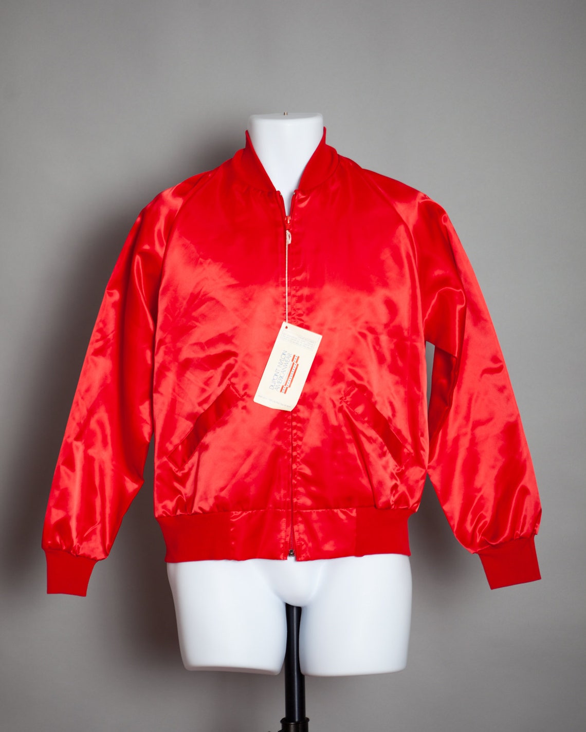 70s 80s Shiny Red Nylon Athletic Jacket | Etsy