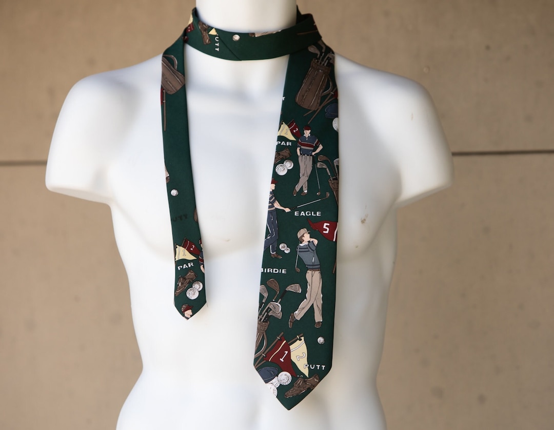 80s 90s Men's Golf Themed Necktie - Etsy